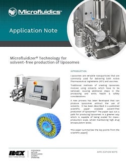 Liposomes using Microfluidizer® Technology